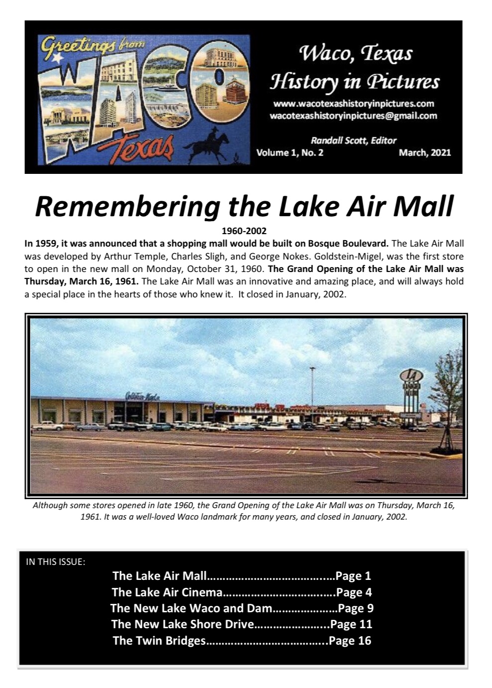 March Magazine – Waco, Texas History in Pictures